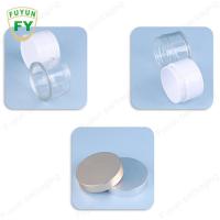 China Fuyun 80ml 100ml 120ml white clear color thicken bottom wall pet plastic cream jar with colored cap for sale