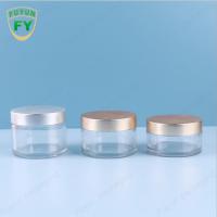 China Fuyun 80ml 100ml 120ml white clear color thicken bottom wall pet plastic cream jar with colored cap for sale