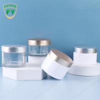 China Fuyun 80ml 100ml 120ml white clear color thicken bottom wall pet plastic cream jar with colored cap for sale