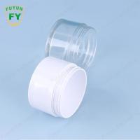 China Fuyun 80ml 100ml 120ml white clear color thicken bottom wall pet plastic cream jar with colored cap for sale