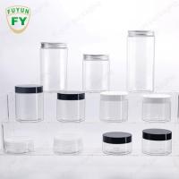 China 30ml 40ml 150ml Transparent Plastic Packaging Jars With Aluminium Cap Food Grade for sale