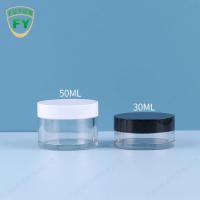 China Fuyun 30ml 50ml pet plastic clear wide mouth eye face sleep mud cream jar for sale