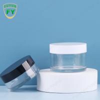 China Fuyun 30ml 50ml pet plastic clear wide mouth eye face sleep mud cream jar for sale