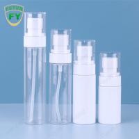 China Fuyun 40ml 50ml 60ml 80ml white clear lotion and spray pump bottle with flat cap for sale