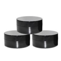 China Fuyun 100ml/100g/3.4oz cosmetic packaging clear black pet plastic cream jar with plastic lid for sale