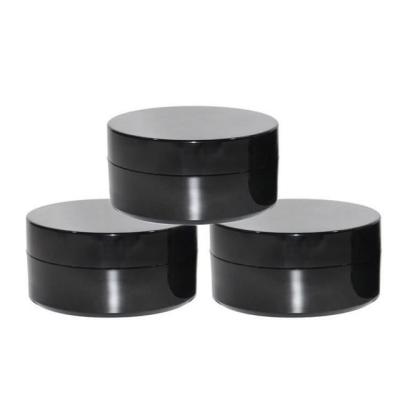 China Fuyun 100ml/100g/3.4oz cosmetic packaging clear black pet plastic cream jar with plastic lid for sale