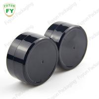 China Fuyun 100ml/100g/3.4oz cosmetic packaging clear black pet plastic cream jar with plastic lid for sale