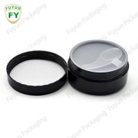China Fuyun 100ml/100g/3.4oz cosmetic packaging clear black pet plastic cream jar with plastic lid for sale