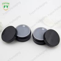 China Fuyun 100ml/100g/3.4oz cosmetic packaging clear black pet plastic cream jar with plastic lid for sale