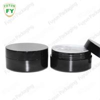 China Fuyun 100ml/100g/3.4oz cosmetic packaging clear black pet plastic cream jar with plastic lid for sale