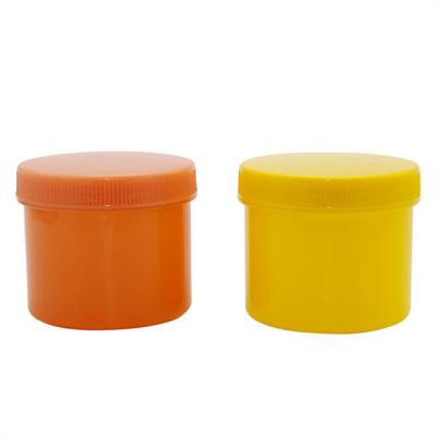 China OEM Custom Orange PP Plastic Cream Jar 220g empty Cosmetic Jar Lip Scrub Container For Sale for sale