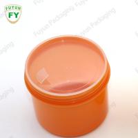 China OEM Custom Orange PP Plastic Cream Jar 220g empty Cosmetic Jar Lip Scrub Container For Sale for sale
