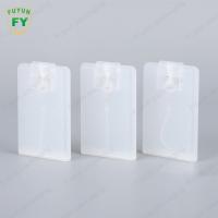 China 10ml 20ml PP Credit Card Spray Pump Bottle For Essential Oil for sale
