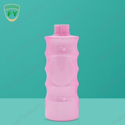 China BORUI 200 400m bone shaped pink color shampoo bottle with shampoo lotion pump or screw cap for sale