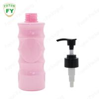 China BORUI 200 400m bone shaped pink color shampoo bottle with shampoo lotion pump or screw cap for sale