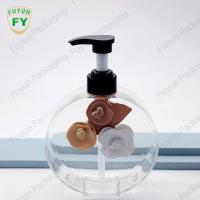 China Fuyun 300ml/500ml Plastic PETG flower decoration circle shape shampoo lotion pump bottle for sale
