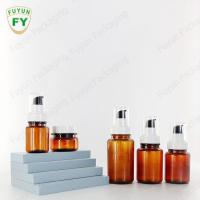 China Fuyun 40ml 80ml 120ml 180ml 30g 50g PET plastic clear amber color lotion pump bottle for sale