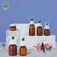 China Fuyun 40ml 80ml 120ml 180ml 30g 50g PET plastic clear amber color lotion pump bottle for sale