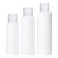 China Custom 100ml Plastic Toner Bottle Cream Frosted Black Painting Square for sale