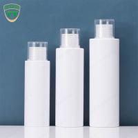 China Custom 100ml Plastic Toner Bottle Cream Frosted Black Painting Square for sale
