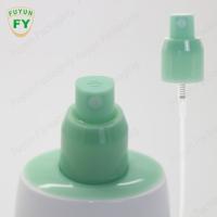 China Fuyun PET 80ml 100ml 120ml 50g plastic Green color skincare cosmetic spray pump bottle with green cap for sale