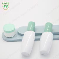 China Fuyun PET 80ml 100ml 120ml 50g plastic Green color skincare cosmetic spray pump bottle with green cap for sale