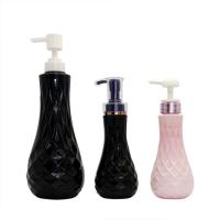 China Fuyun unique 320ml 500ml 830ml Black White Color Shampoo Lotion Pump Bottle for sale