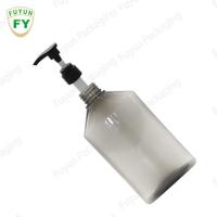 China Fuyun elegant 350 500ml slant shoulder green clear shampoo lotion pump bottle for sale