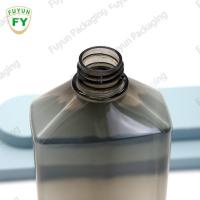 China Fuyun elegant 350 500ml slant shoulder green clear shampoo lotion pump bottle for sale
