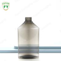 China Fuyun elegant 350 500ml slant shoulder green clear shampoo lotion pump bottle for sale