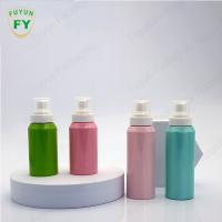 China Fuyun 100 120 150ml Green Pink Color Slant Shoulder Lotion Pump Bottle for sale