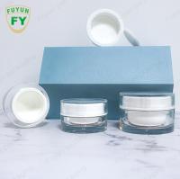 China Fuyun durable clear shiny plastic acrylic 15g 20g 50g skincare cosmetic packaging eye face cream jar for sale