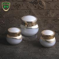 China Fuyun elegant clear shiny plastic acrylic 5g 10g 15g 20g 50g skincare cosmetic packaging eye face cream jar for sale