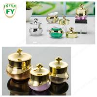 China Fuyun elegant color shiny plastic Ps acrylic 5g 10g 15g skincare cosmetic packaging eye face cream jar for sale