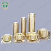 China Fuyun diamond shiny gold color 50g 50ml 100ml cream jar/ sprayer/lotion pump bottle for sale