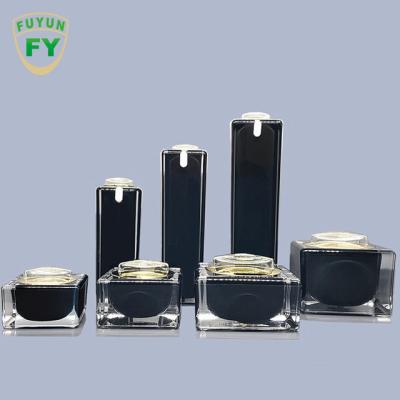 China Fuyun diamond shiny gold color 50g 50ml 100ml cream jar/ sprayer/lotion pump bottle for sale