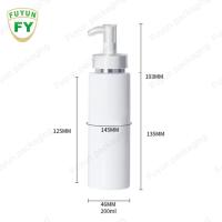 China Fuyun 120ml 200ml 250ml 500ml white clear color cylinder pet plastic lotion pump bottle for sale
