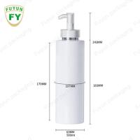 China Fuyun 120ml 200ml 250ml 500ml white clear color cylinder pet plastic lotion pump bottle for sale
