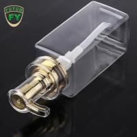 China Fuyun 300ml 400ml 500ml 600ml 800ml white color clear square lotion shampoo bottle with gold pump for sale