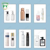 China Fuyun 300ml 400ml 500ml 600ml 800ml white color clear square lotion shampoo bottle with gold pump for sale