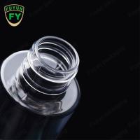 China Fuyun instock 50ml flat shoulder clear plastic toner lotion pump bottle for sale