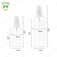 China Fuyun 50ml/75ml/100ml/250ml Pet plastic empty cosmetic skincare lotion pump bottle for sale
