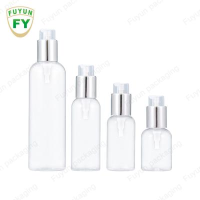 China Fuyun 50ml 75ml 100ml 250ml pet plastic empty skincare lotion pump bottle for sale