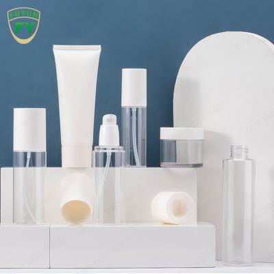 China 150ml Round Tube Pet Plastic Pump Bottles Frosted Body Lotion Jar for sale