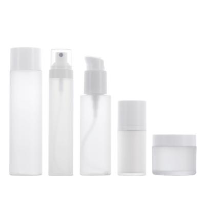 China UV Coating 50g Plastic Cream Jar Luxury Cosmetic Skincare Container for sale