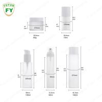 China 50ml Transparent Plastic Pump Bottles Skincare Face Cream Container for sale