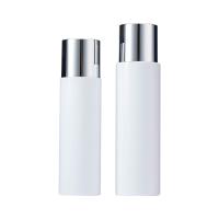 China 3oz 100ml Face Toner White Plastic Pump Bottles Hotel Cosmetics Packaging for sale