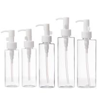 China 200ml Matte Black Plastic Spray Bottle With Pump Cream Dispenser Container for sale