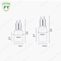 China 75ml 100ml 250ml Plastic Pump Bottles Serum Toner Silver Lotion Pump Container for sale