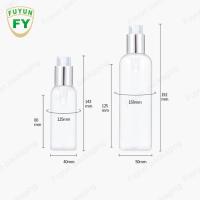 China 75ml 100ml 250ml Plastic Pump Bottles Serum Toner Silver Lotion Pump Container for sale